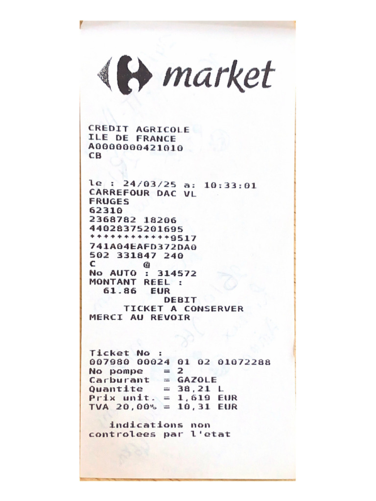 Ticket Gazole | PDF