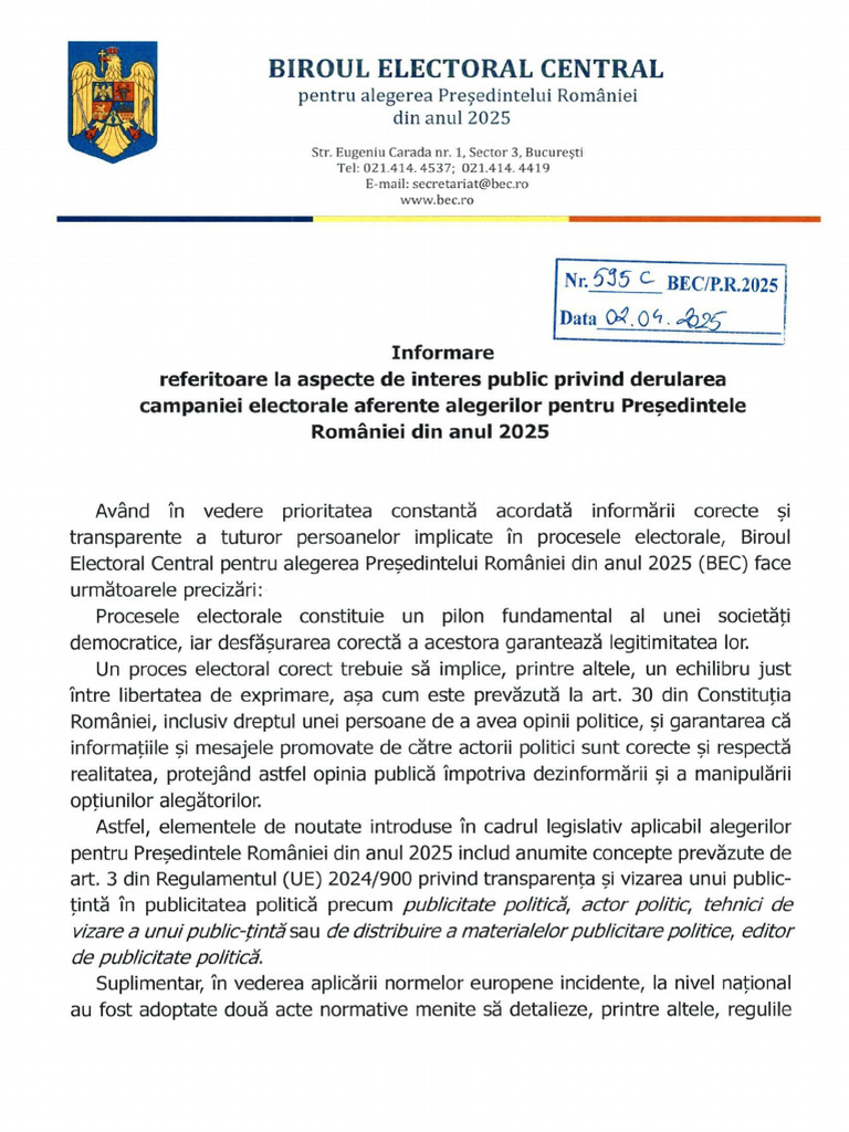 Informare 595C | PDF