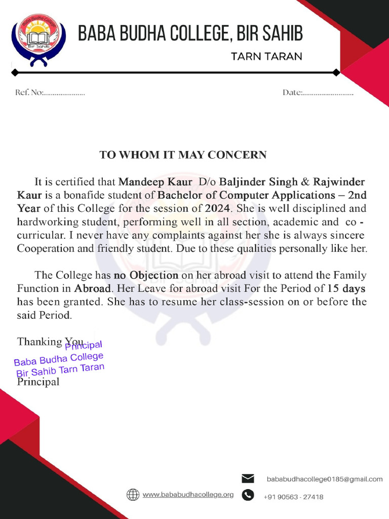 Noc Mandeep Kaur College | PDF
