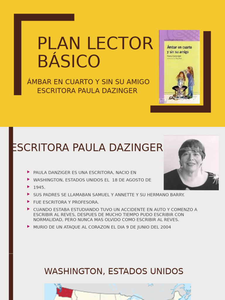 Plan Lector 4° Básico Ambar en Cuarto y Sin Su Amigo | PDF