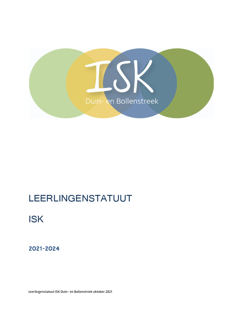 Leerlingenstatuut ISK Versie 2021 | PDF