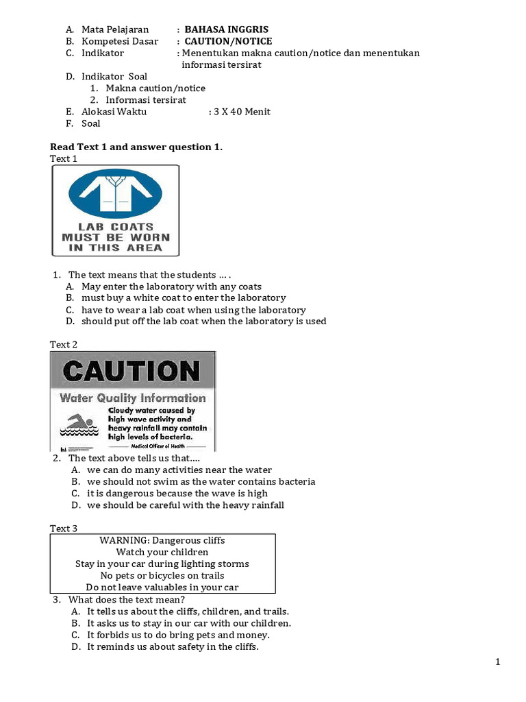 Notice, Caution and Warning-1 | PDF | Transport