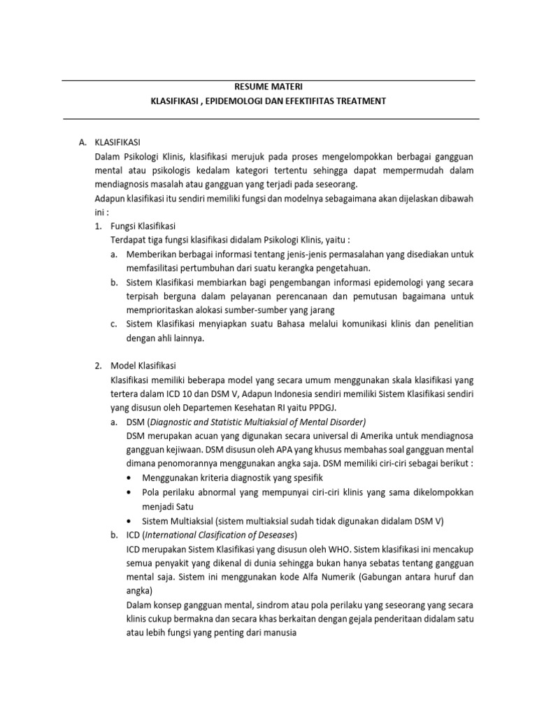 Resume Pedologi Klasifikasi, Epidemologi | PDF