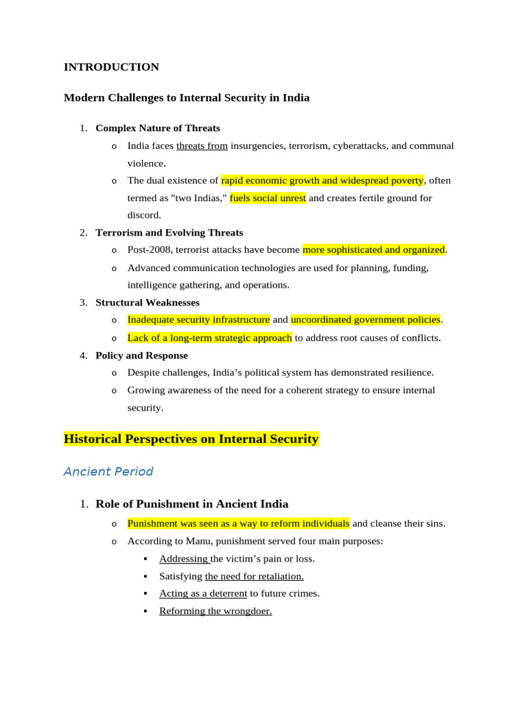 History of Internal Security | PDF | Crimes | Crime & Violence