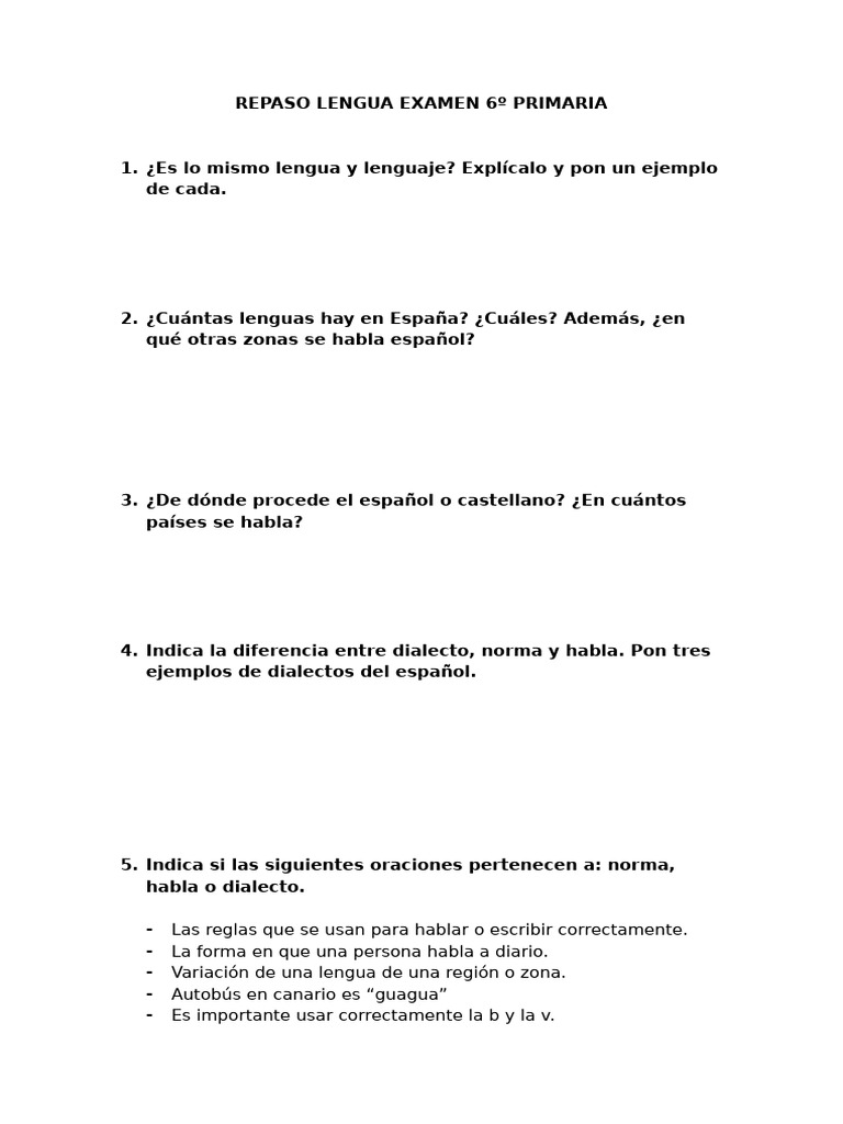 Repaso Lengua 6º Primaria Tema 1 y Tema 2, Lengua, Español, Sustantivo, Adjetivo, Lexema ...