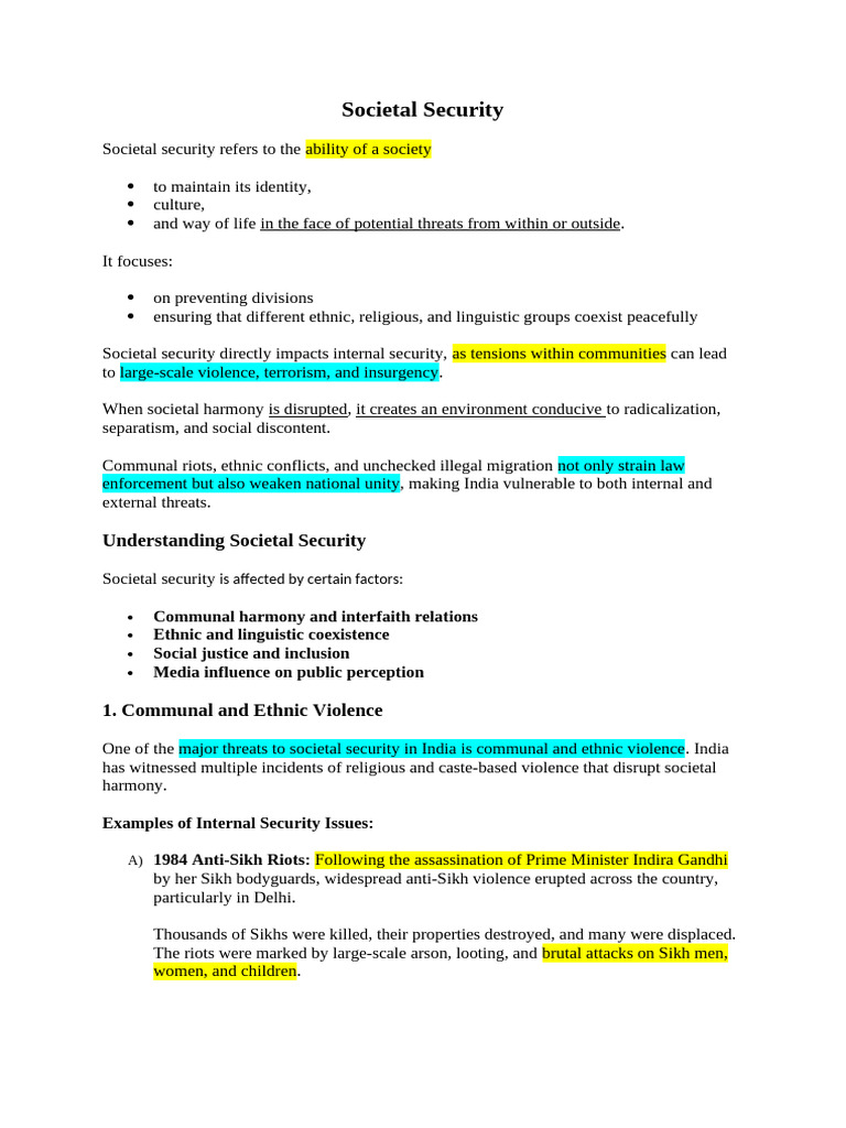 DIMENSION Societal Security | PDF