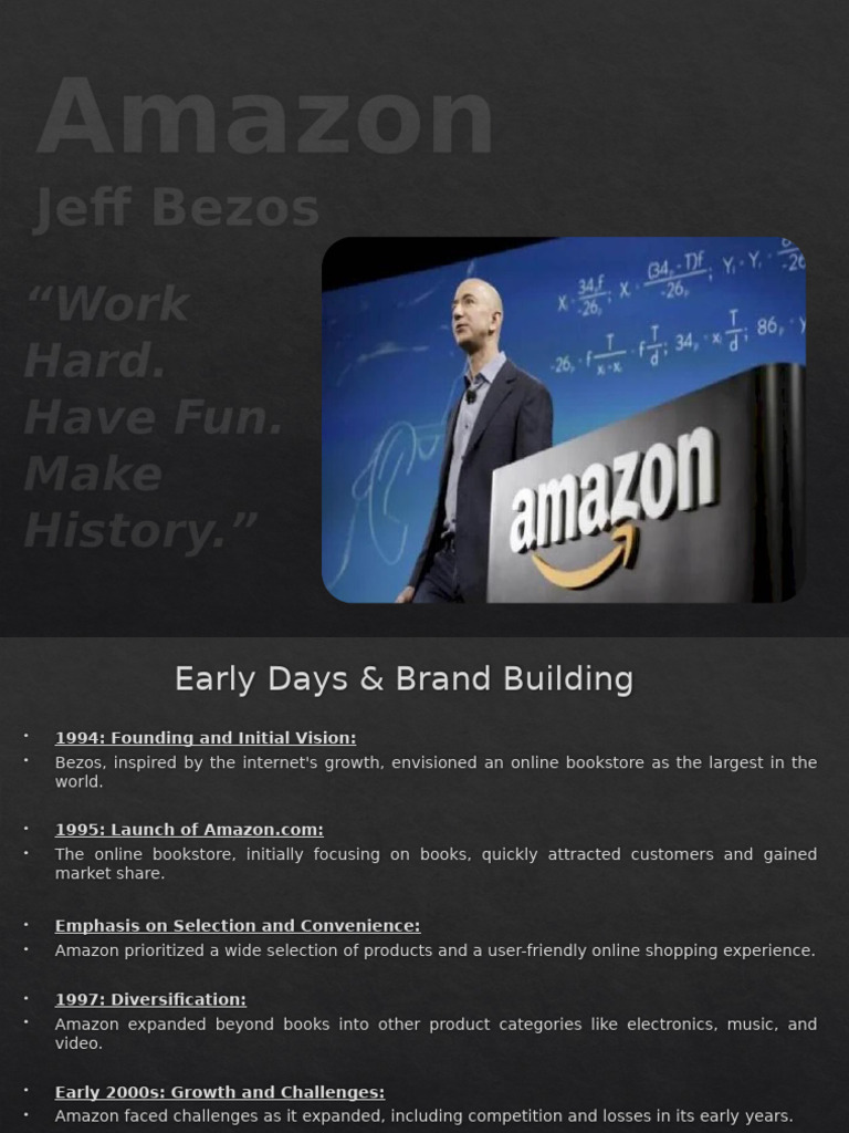 Amazon Jeff Bezos Presentation Jahanvi Verma 525 | PDF | Amazon Web Services | Business
