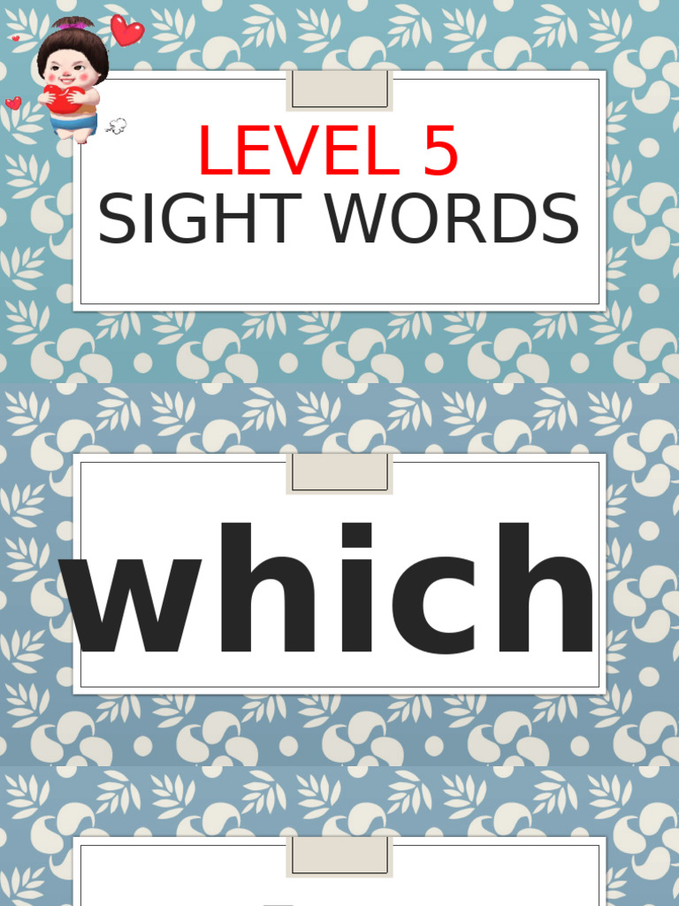 Level 5 Sight Words | PDF