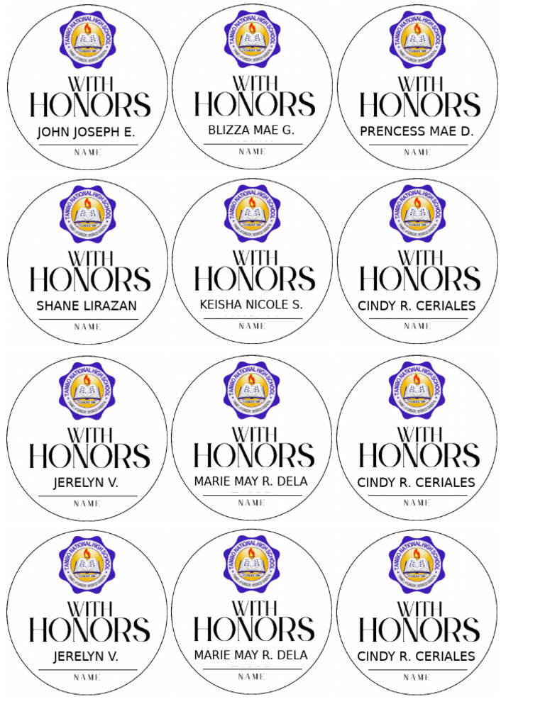 WITH-HONORS Template | PDF