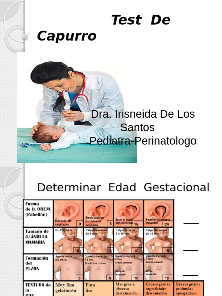 Tabla de Capurro | PDF