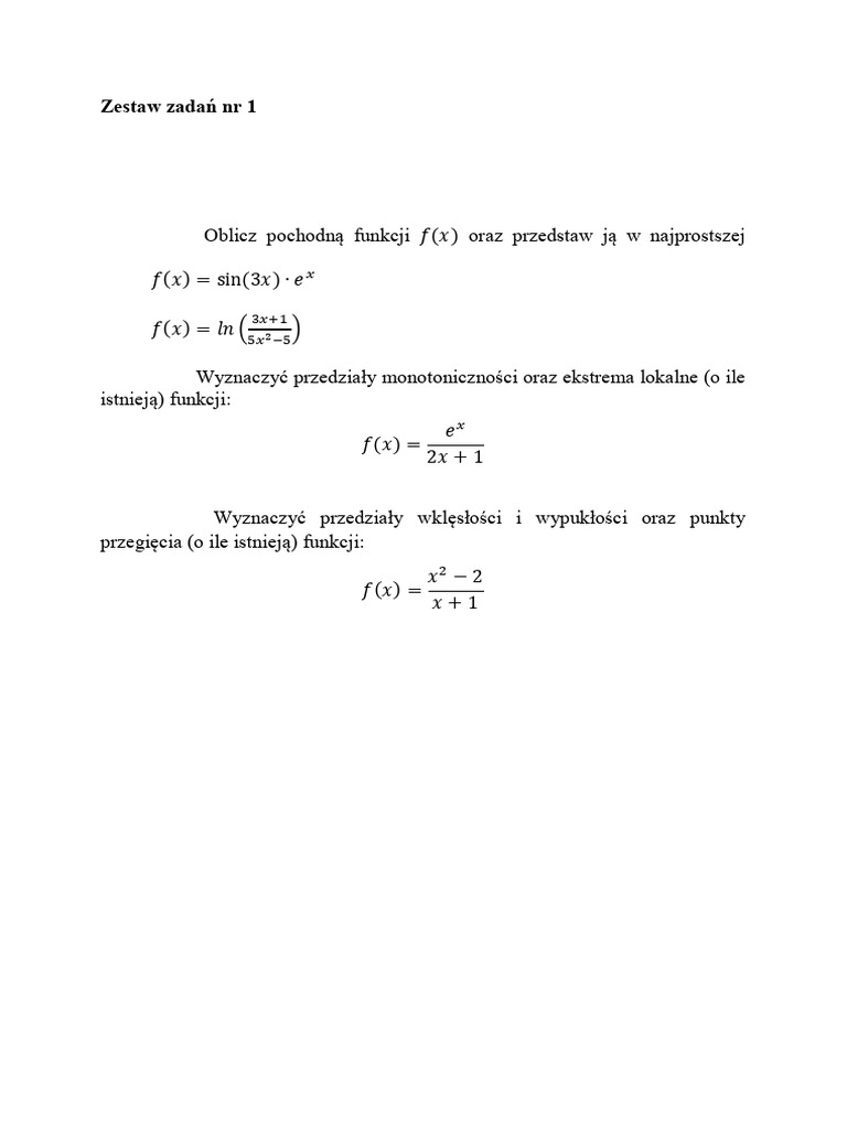 Zestaw Zadan Nr 1 | PDF