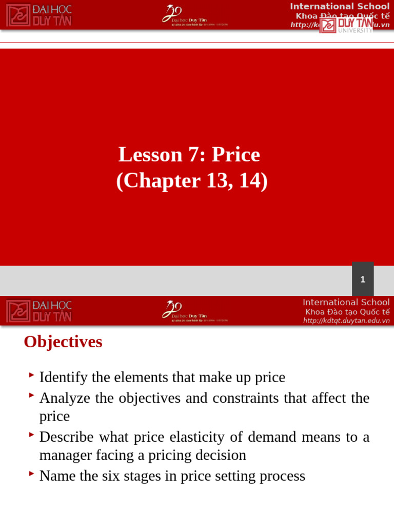 Slide Marketing - Lesson7 | PDF | Pricing | Demand