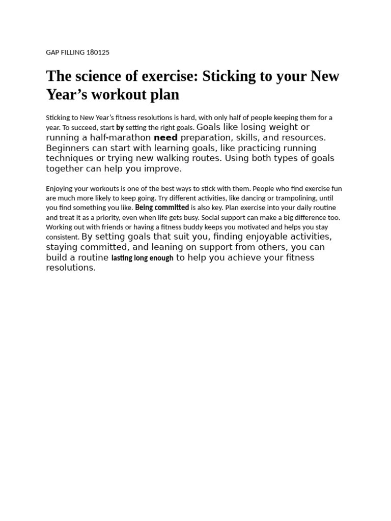 Gap Filling 180125 | PDF