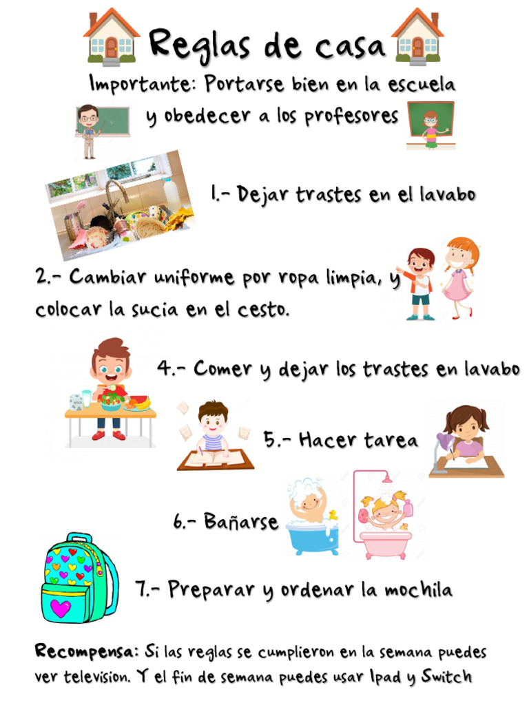 Reglas de convivencia en casa | PDF