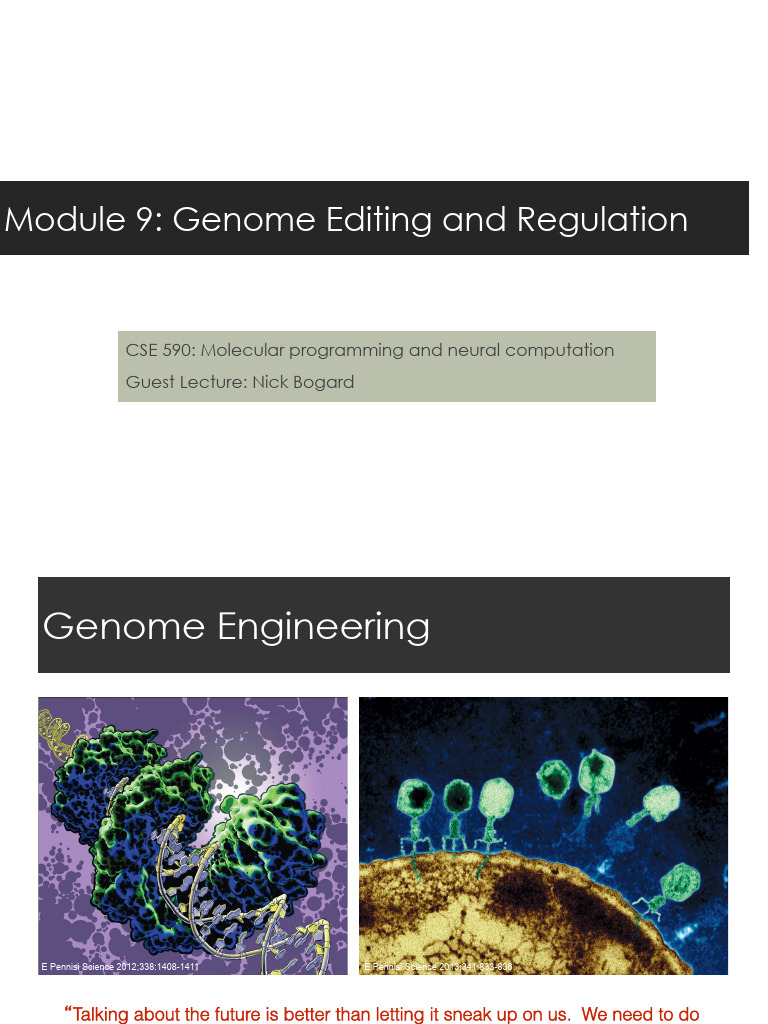Module 9 Genome Engineering Pdf Crispr Genome