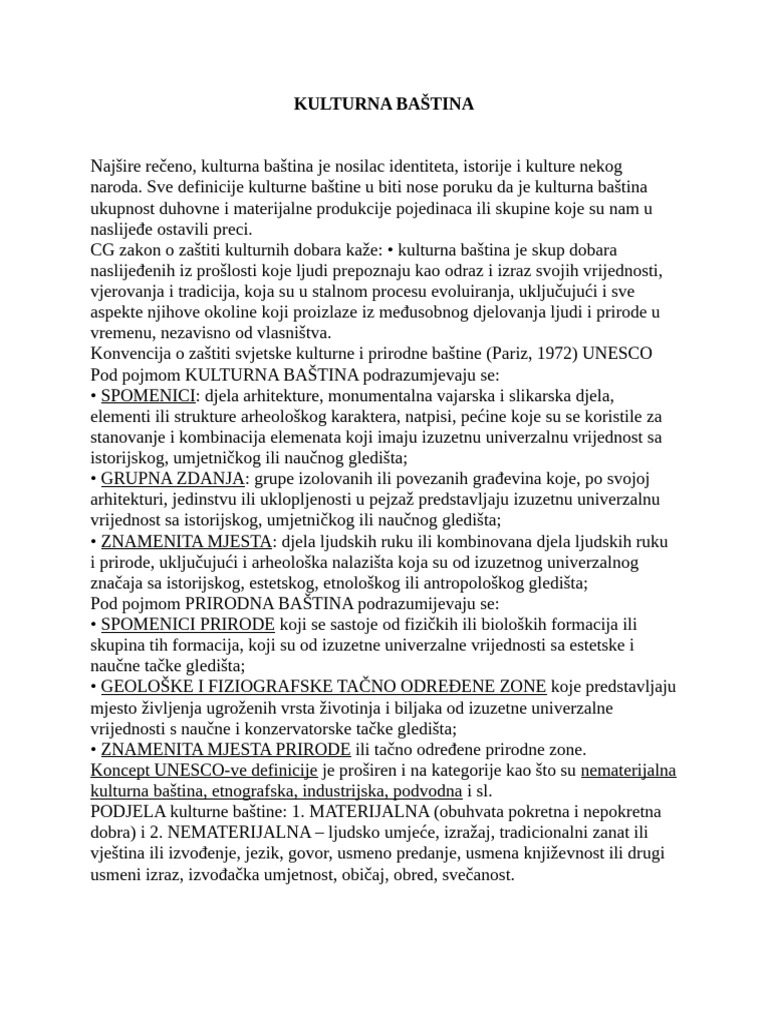 predavanje_1_-_kulturna_bastina | PDF