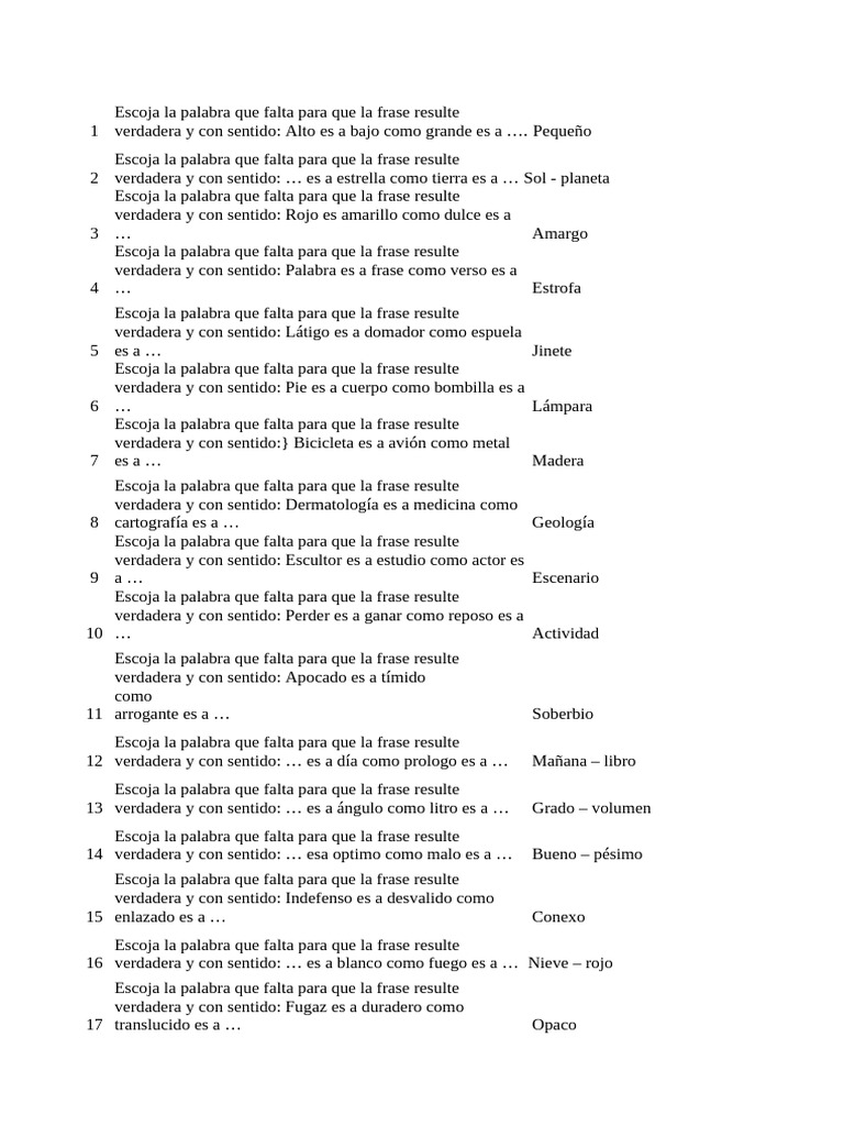Verbal 12 Logica y Verbal Revisar Imp | PDF