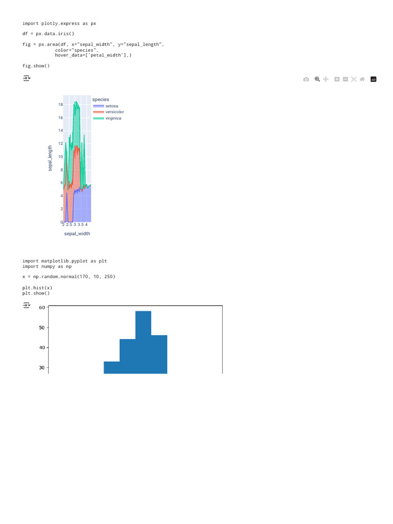 AreaplotandHistogram - Ipynb - Colab | PDF