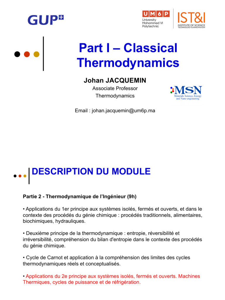 Chapitre 3 - Classical Thermodynamics-GUP+ | PDF | Diesel Engine | Engines