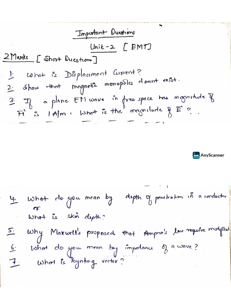 Unit 2 - Important Questions | PDF