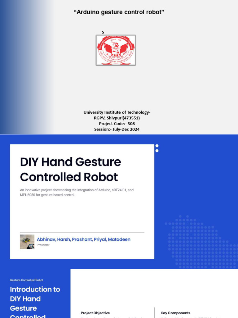 Arduino_Gesture_Control_Robot_Minor_Project-1[1] .. complet ppt.ABC[1] | PDF