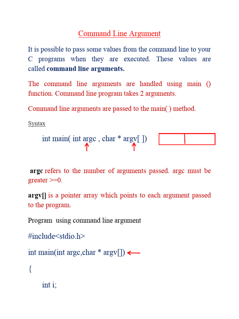 Command Line Argument | PDF