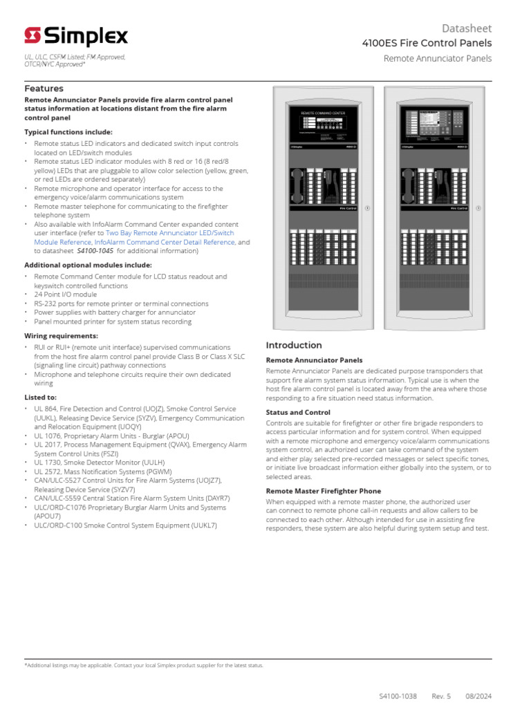 Datasheet Painel Remoto 4100 - S4100-1038 | PDF | Power Supply ...