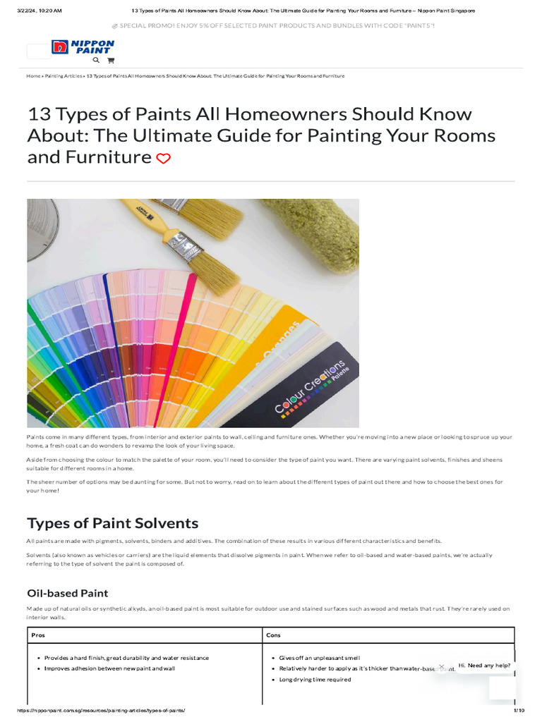 13 Types of Paints All Homeowners Shoul.. | PDF