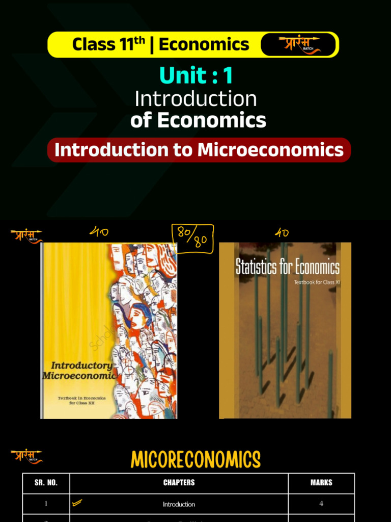 Introduction To Microeconomics L-1 | PDF