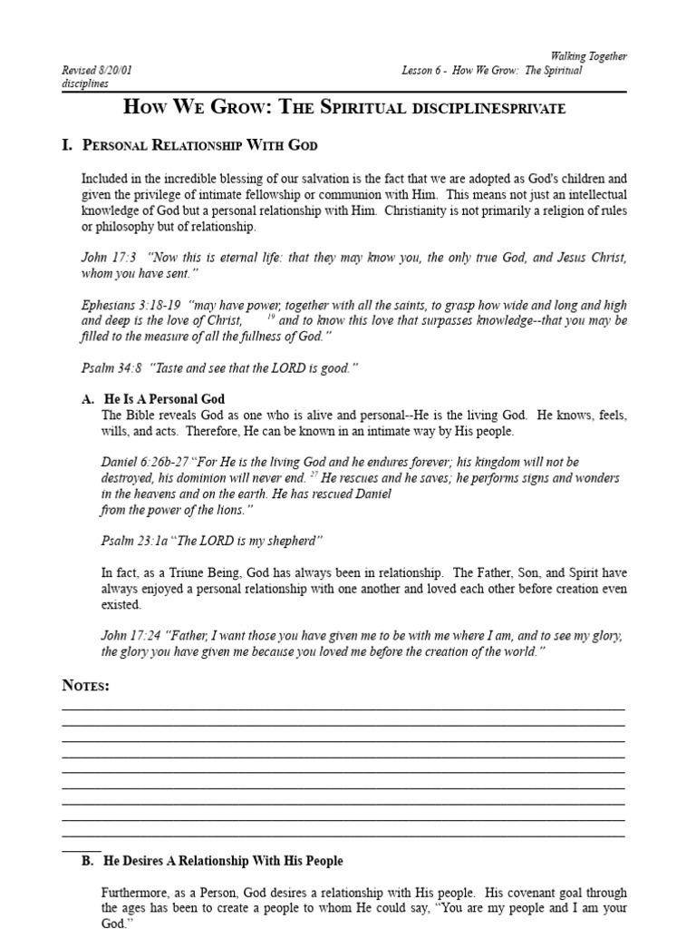 Chapter 6 - The Spiritual Disciplines | PDF | Eucharist | Prayer