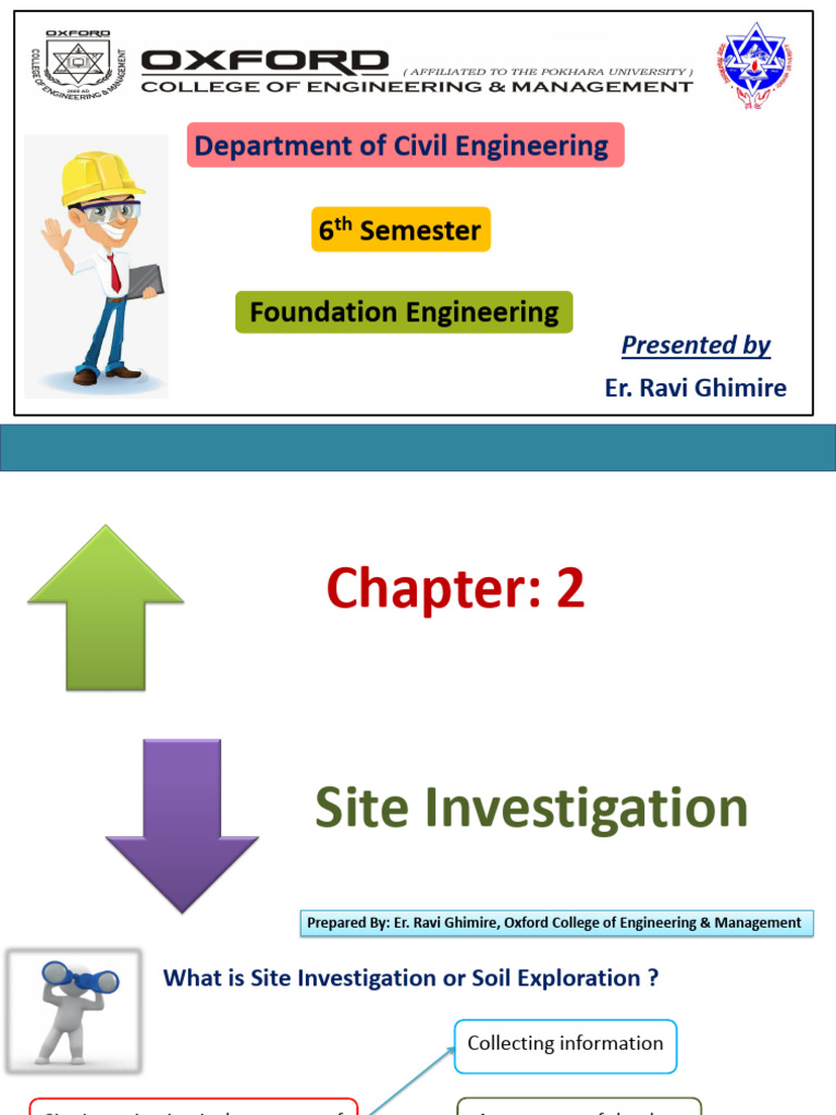 Chapter-2, Site Investigation | PDF | Drill | Drilling