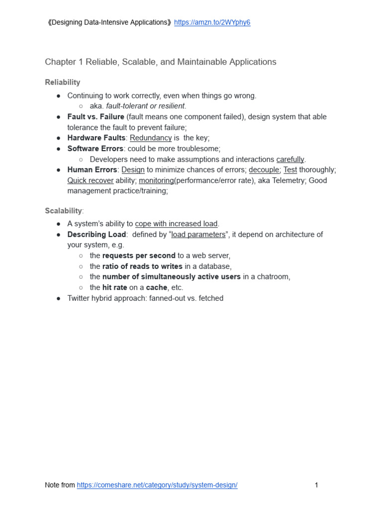 Designing Data Intensive Application Reading Notes V2 ComeShare | PDF