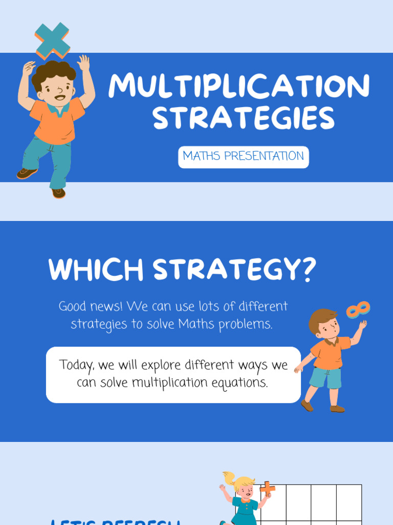 Multiplication Strategies Maths Presentation in Blue Green Flat Graphic ...