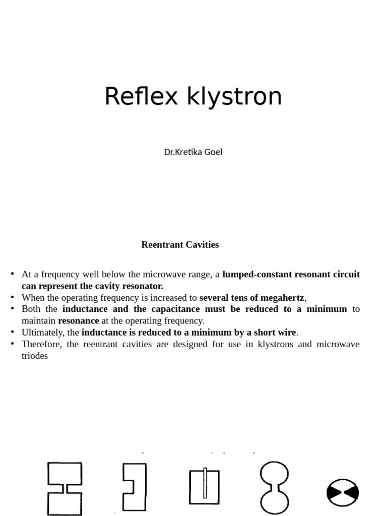 Reflex Klystron Slides 3 | PDF | Resonance | Physical Phenomena