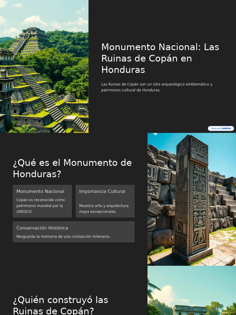 Ruinas de Copán: Patrimonio Maya en Honduras | PDF