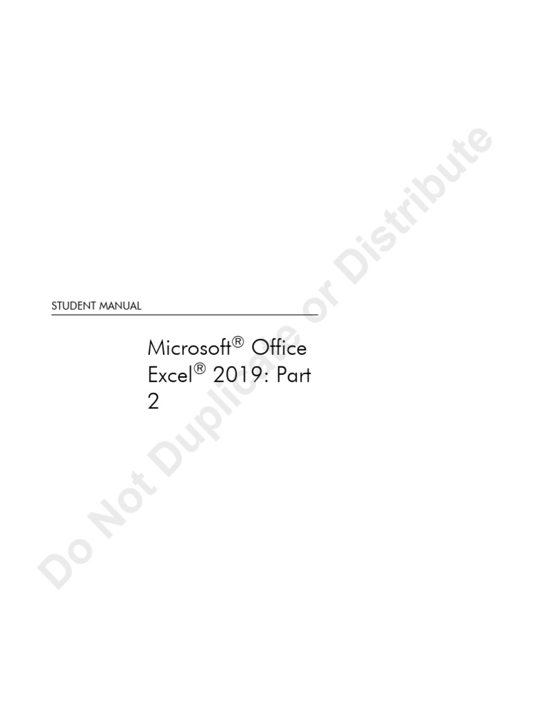ExcelPart2 Book | PDF | Microsoft Excel | Worksheet