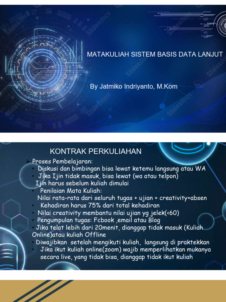 BasisDataLanjut 1 Jatmiko | PDF