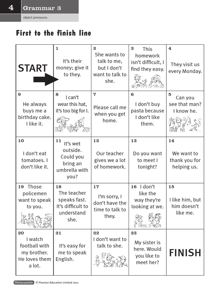 Object Pronouns Board Game Activity | PDF | Linguistics