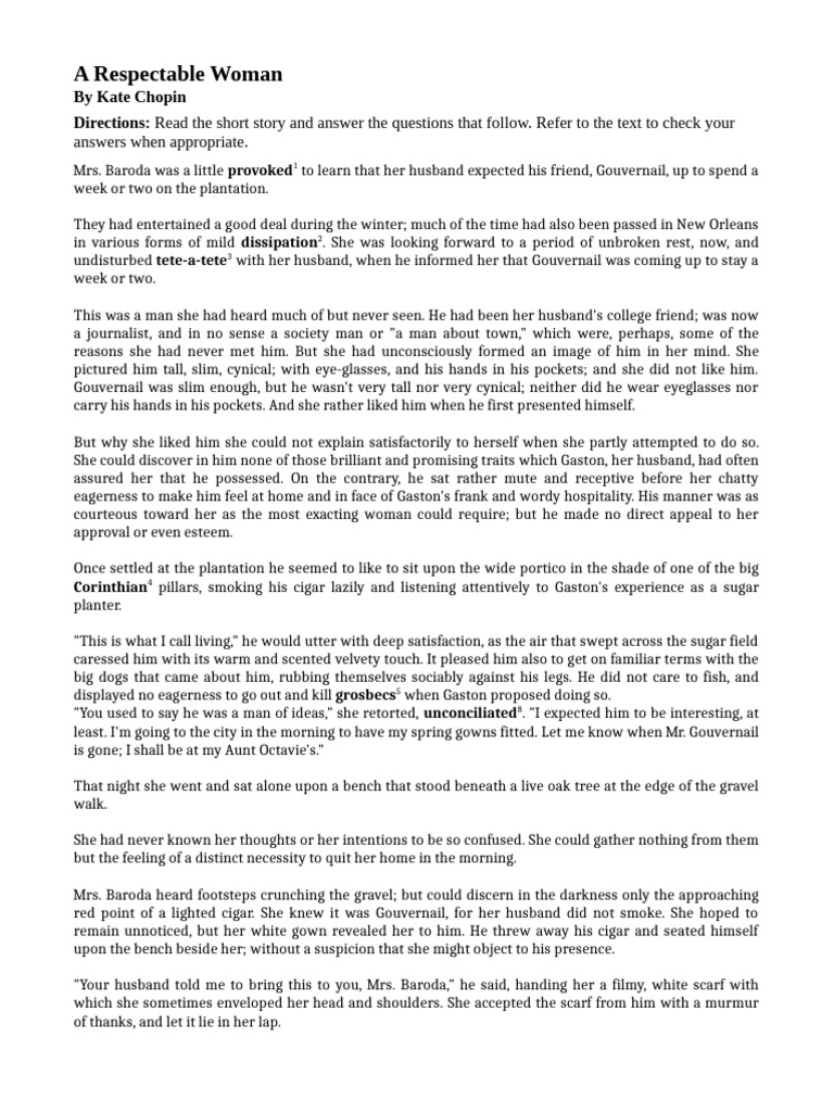 A-Respectable-Woman CuF | PDF