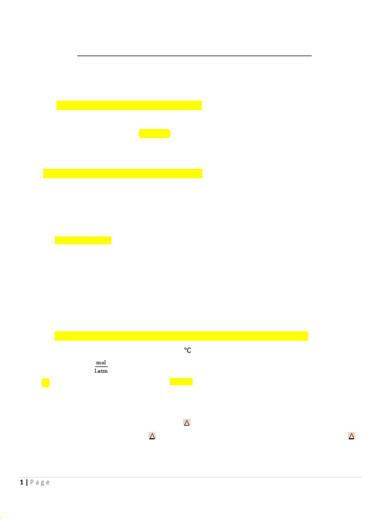 Chemistry Worksheet 2015 JKU Rem | PDF | Gases | Chemical Reactions