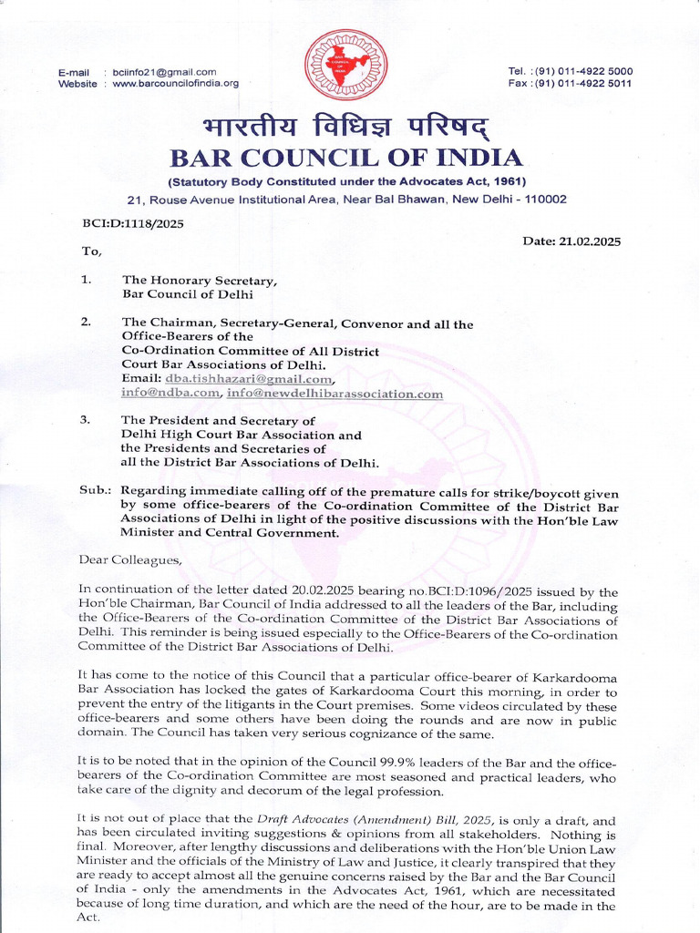 Bar Council of India 111 | PDF