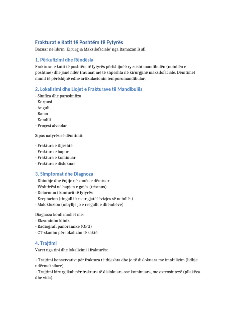 Frakturat e Katit Te Poshtem Te Fytyres | PDF