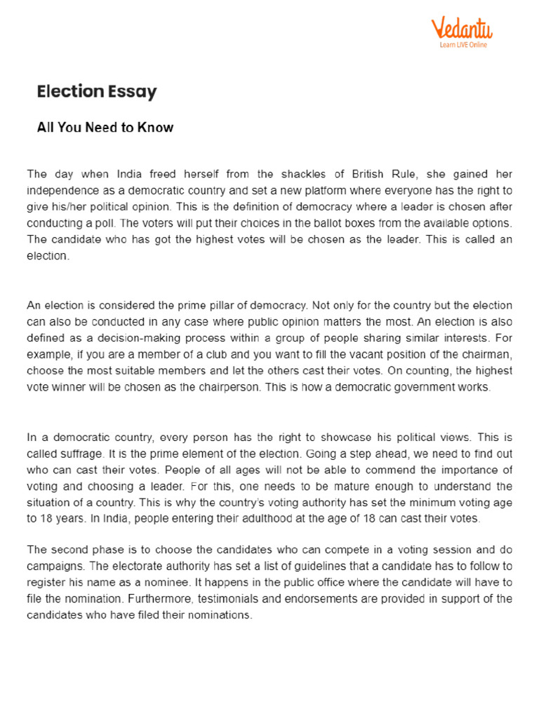 Election Essay | PDF