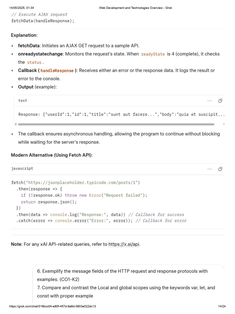 Web Development and Technologies | PDF | Scope (Computer Science) | Java Script
