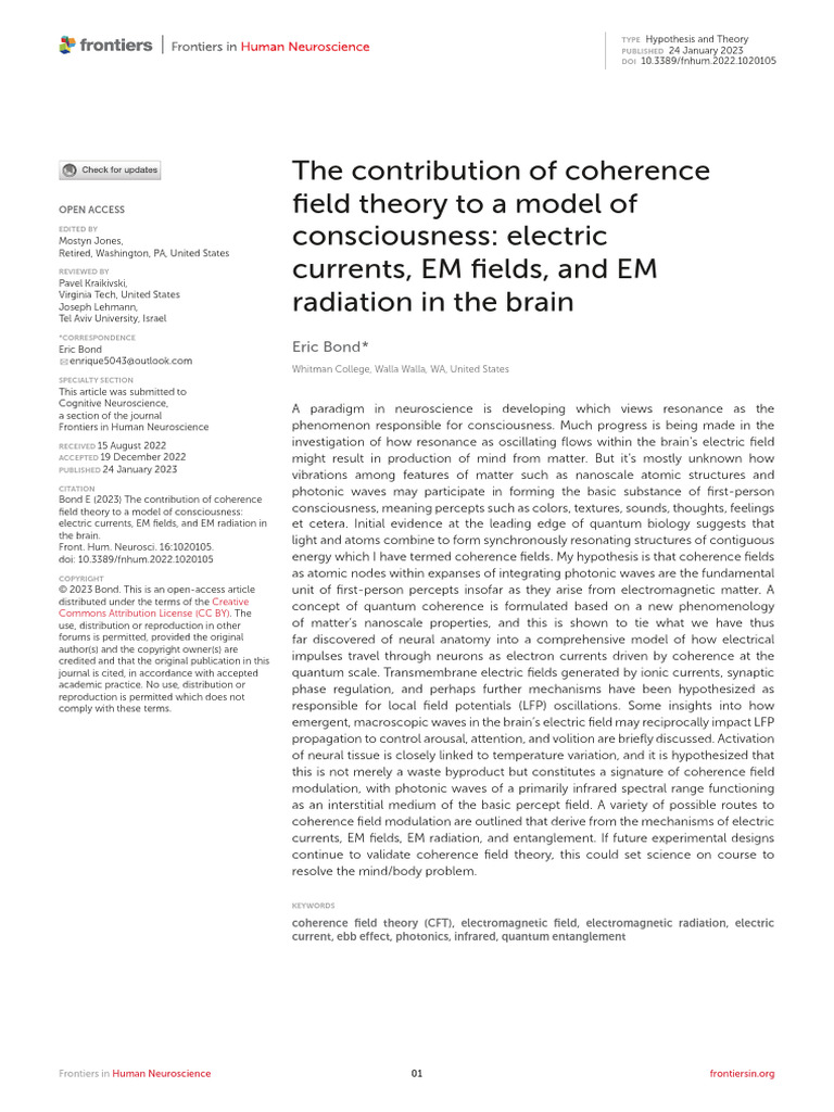 Qunatum Consciousness | PDF | Electromagnetic Radiation | Inhibitory ...