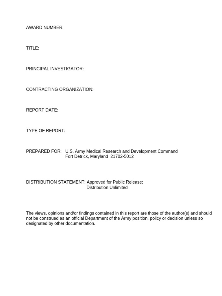 Basic Award - Front Cover and SF298 - UnlimitedDistributionA - 2019 | PDF
