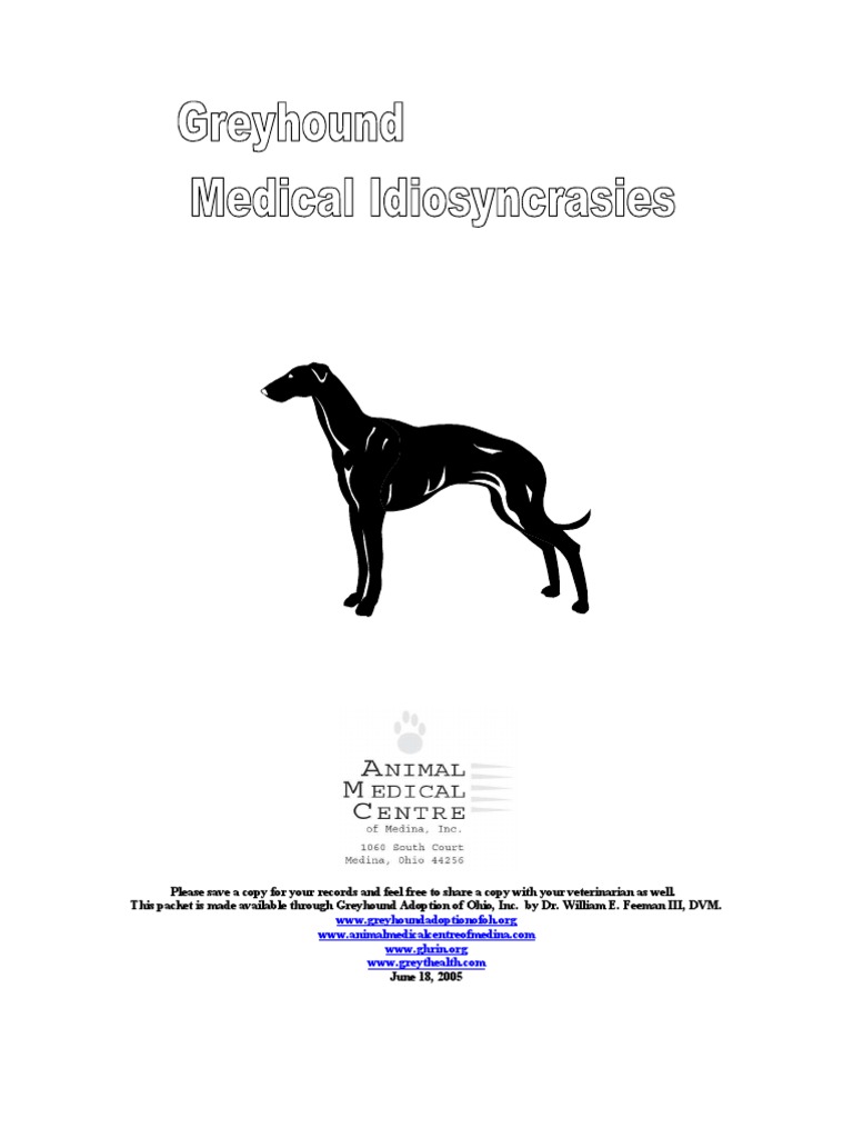 Greyhound Health Packet | PDF | Thyroid Stimulating Hormone ...