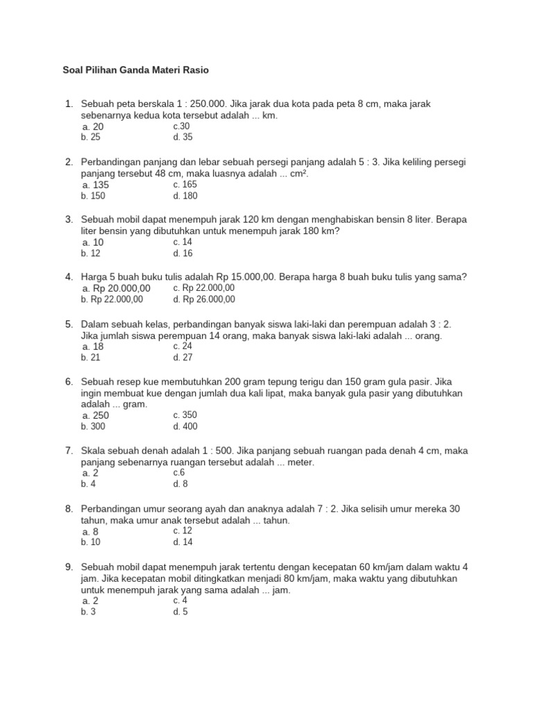 Soal Uas 2024 - 2025 MTK Kelas 7 | PDF