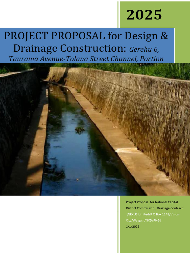 NCDC Drainage Design & COnstruction Contract Proposal Gerehu 6 FY 2025 ...