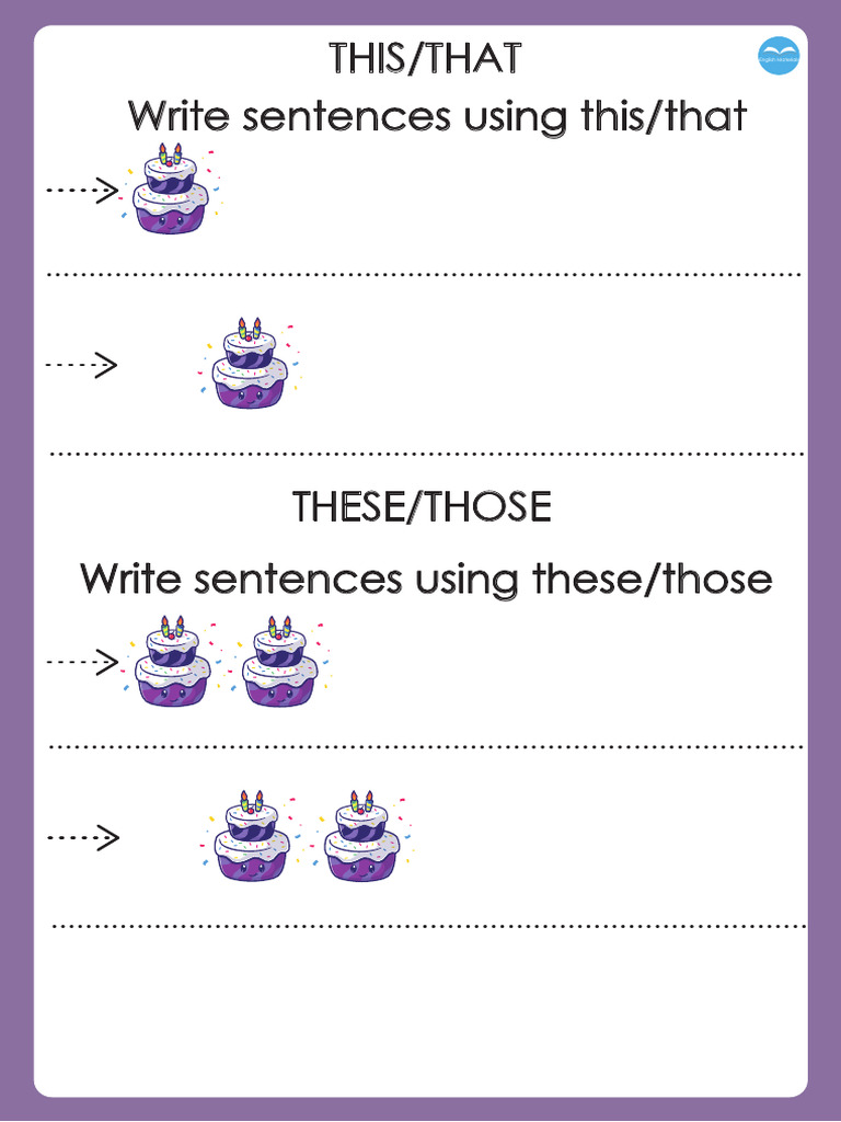 Demonstrative Pronouns Sentences - Englishmat | PDF